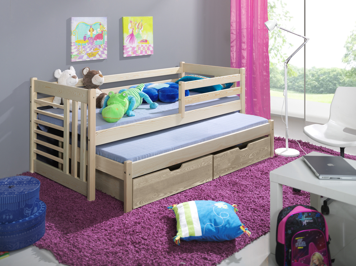 Gyerekágy vendégággyal SIMON - fenyő - banaby.hu